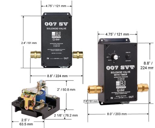 BJ Enterprises Solenoids for 007 Tank Monitor